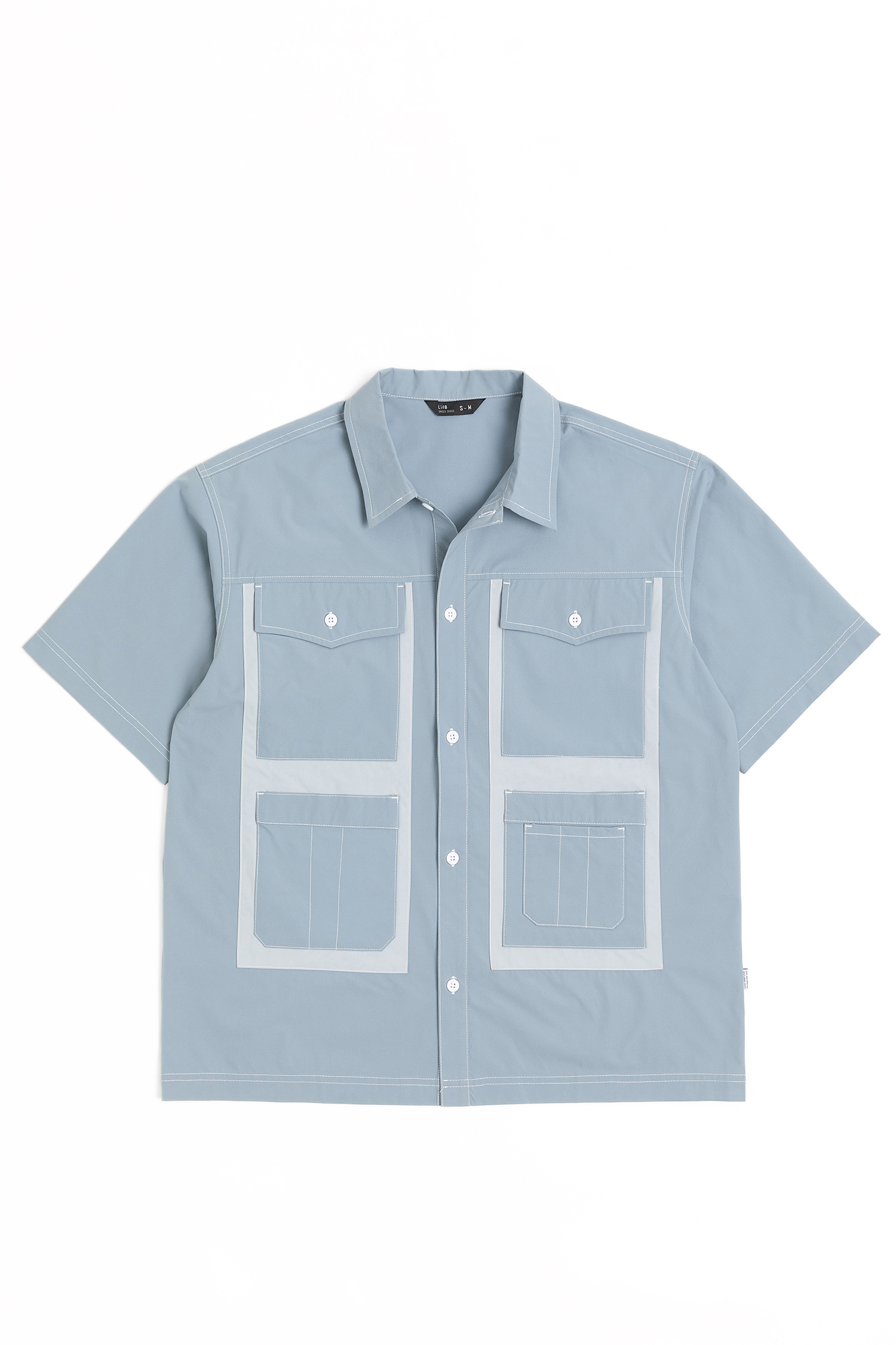 Life8 壓袋色塊 短袖襯衫 | life8 | 米斯特國際