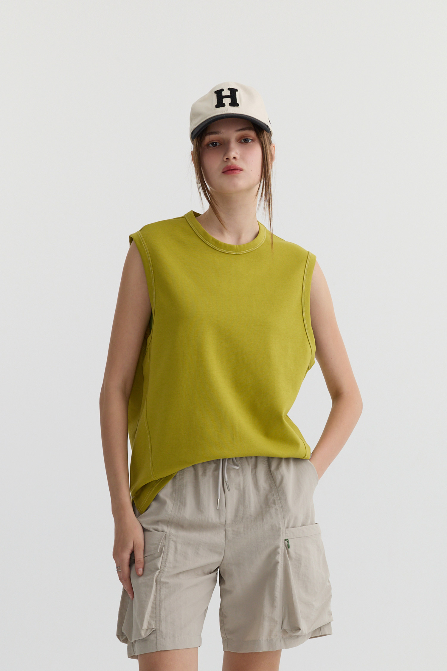 Life8 拼接線條 圓領背心 | life8 | 米斯特國際